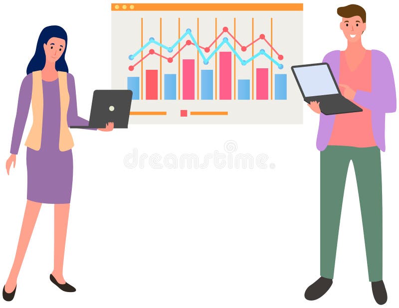 Work with Statistics, Business Development Research Concept. Dynamics ...