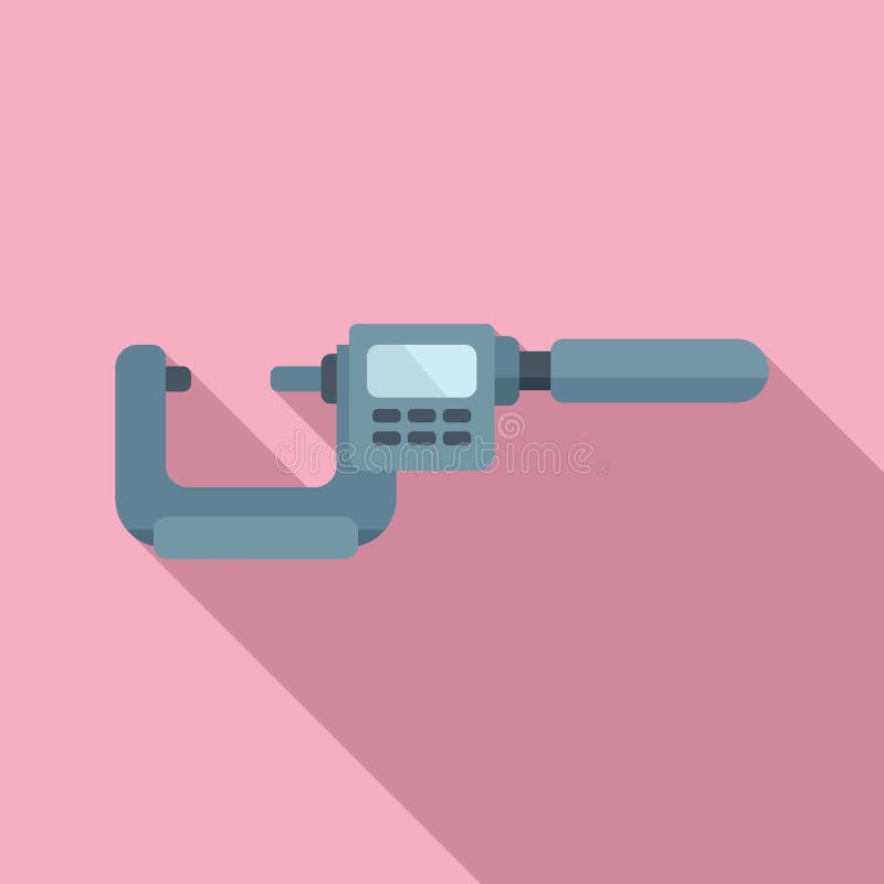 Work Steel Object Icon Flat Vector. Digital Micrometer Stock Illustration - Illustration of ...