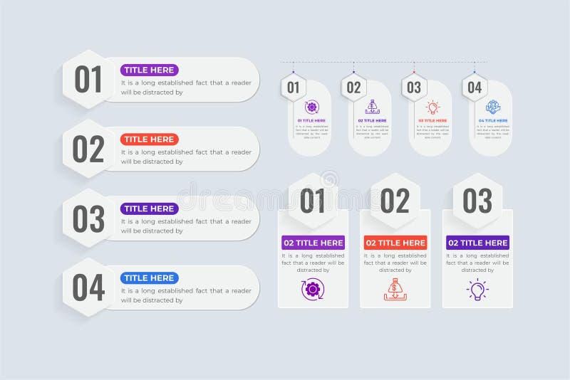Work Strategy and Process Steps Data Visualization Template for Office ...