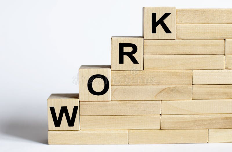 Work Strategy on the Wood Blocks Work Stock Image - Image of component ...