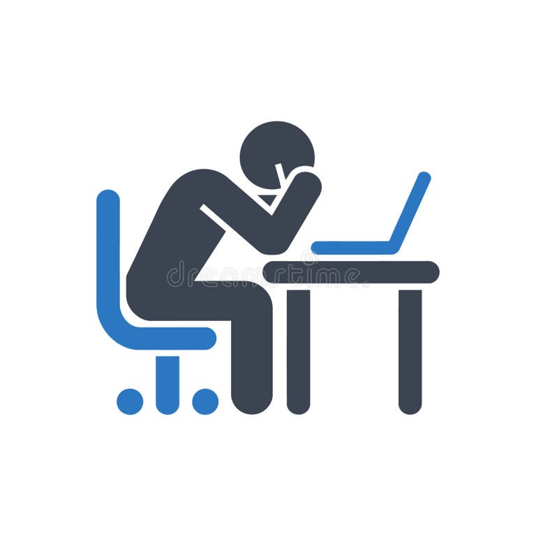 Work Stress Icon stock vector. Illustration of stress - 384696778