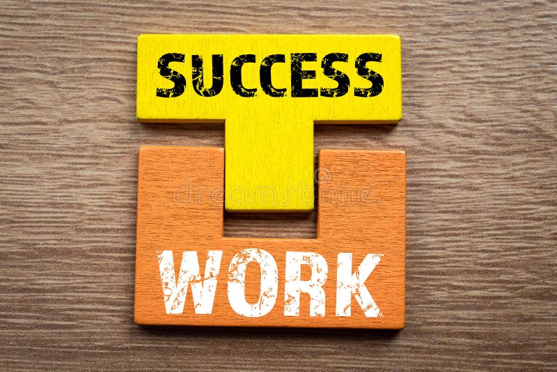 Work and Success Concept. Colored Wooden Blocks Stock Photo - Image of ...