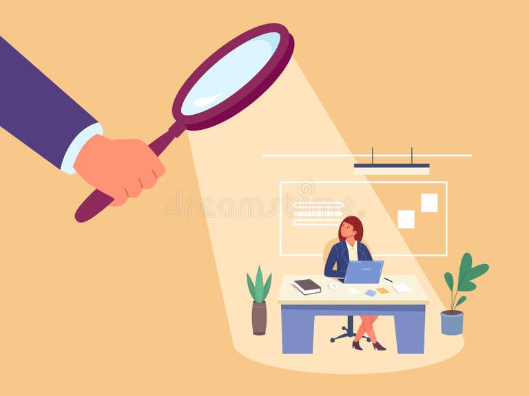 Work Supervision. Employee Control, Observational Boss Supervise ...