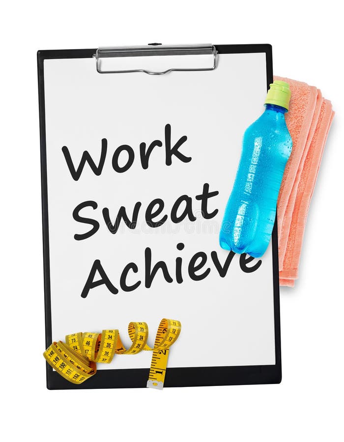 Work, sweat, achieve stock image. Image of concepts, tape - 55200983
