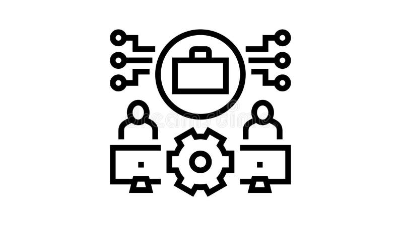 Overload System Line Icon Animation Stock Footage - Video of work ...