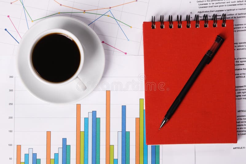 Work-table Covered with Documents Stock Image - Image of plan, still ...