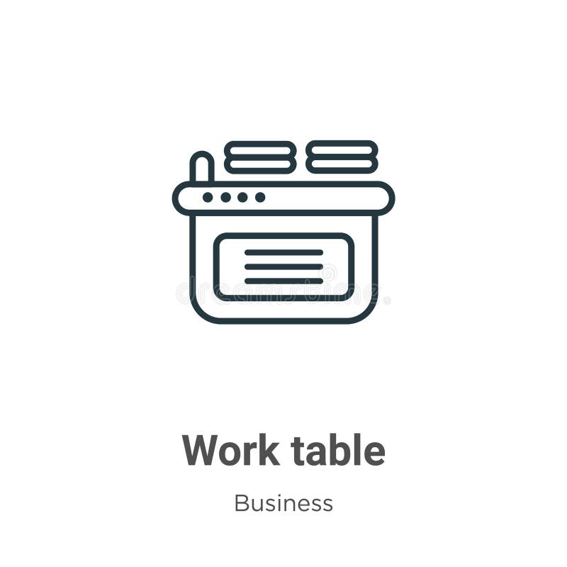 Round Table Outline Vector Icon. Thin Line Black Round Table Icon, Flat ...
