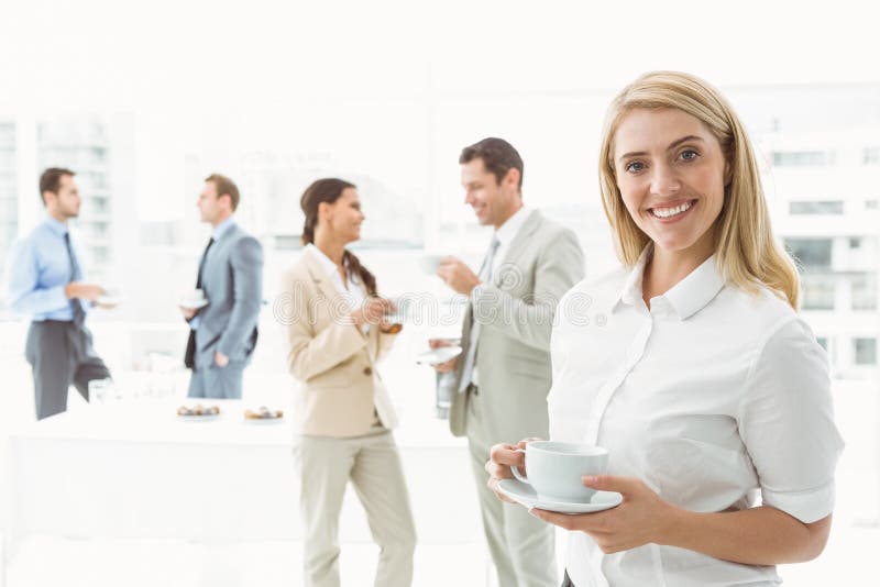 Work Team during Break Time in Office Stock Photo - Image of camera ...