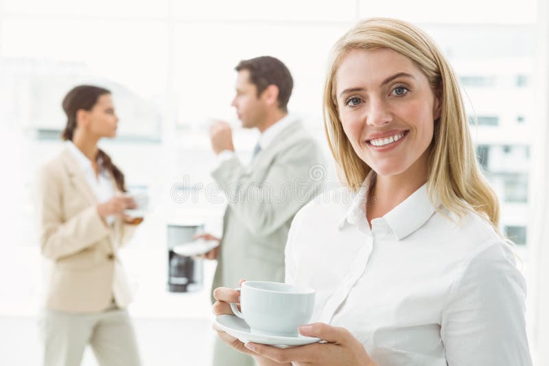 Work Team during Break Time in Office Stock Image - Image of mature ...