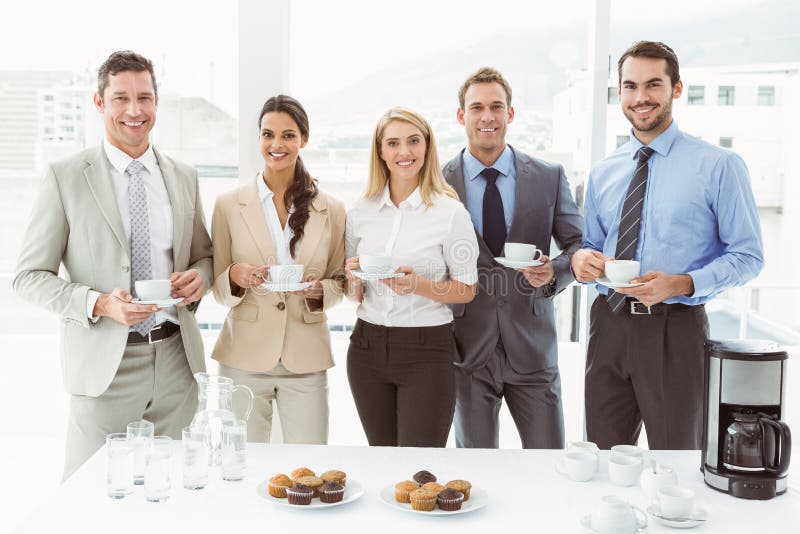 Happy Work Team during Break Time Stock Image - Image of front ...