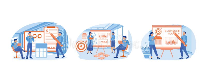 The Work Team Creates a Business Plan. Business Strategy for Success ...