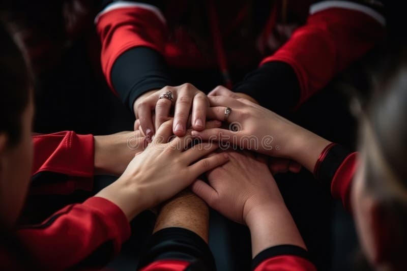 Work Team Hands United Generative Ai Stock Illustration - Illustration ...