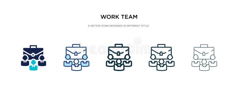 Work Team Icon in Different Style Vector Illustration. Two Colored and ...