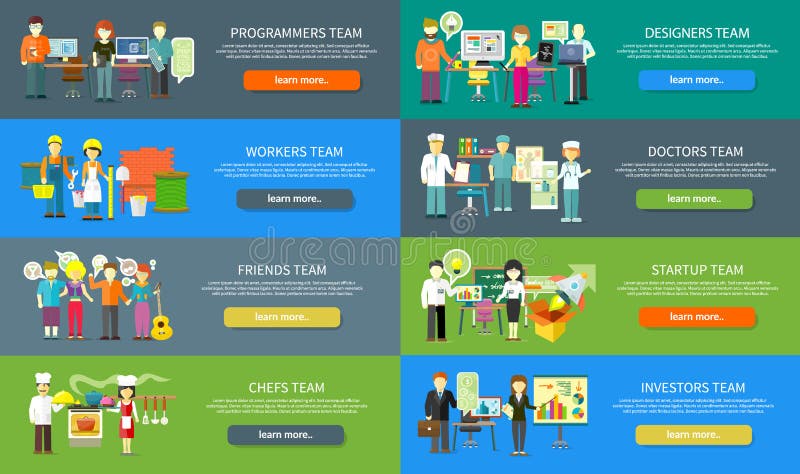 Team Flat Design Stock Illustrations – 209,068 Team Flat Design Stock ...