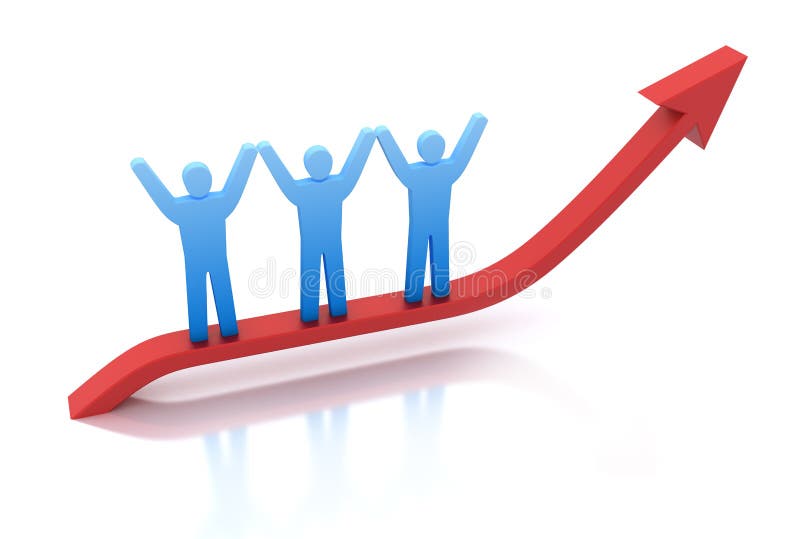 Work Team progress stock illustration. Illustration of social - 13697055