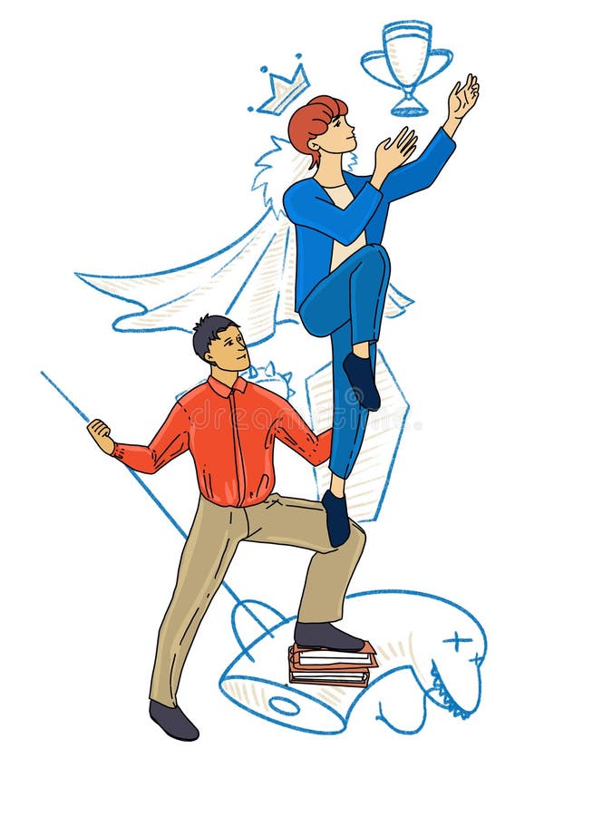 Work in a Team To Achieve Victory Over Hydra Stock Illustration ...