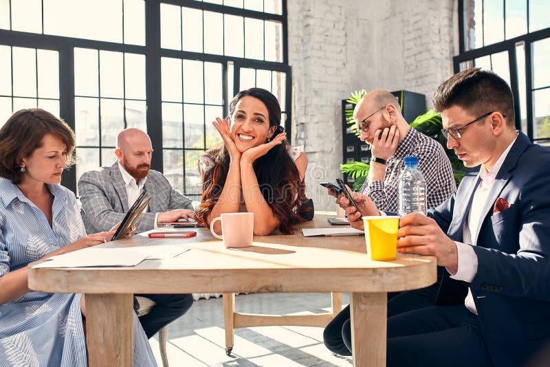 Work Team Trying To Solve a Difficult Task Stock Photo - Image of anger ...
