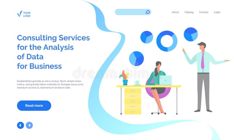 Work in Technical Support, Consulting Services Concept. Employees ...