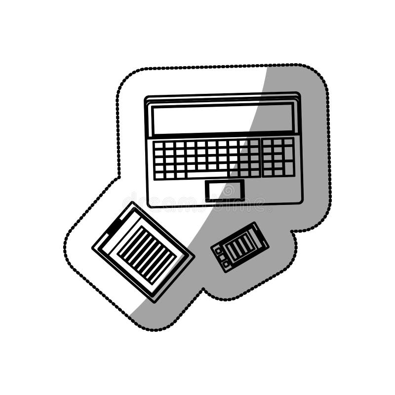 Work and Technology Concept Stock Vector - Illustration of hardware ...