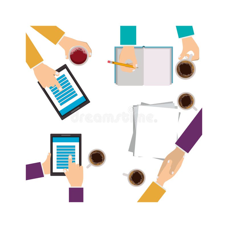 Work and Technology Concept Stock Vector - Illustration of ...