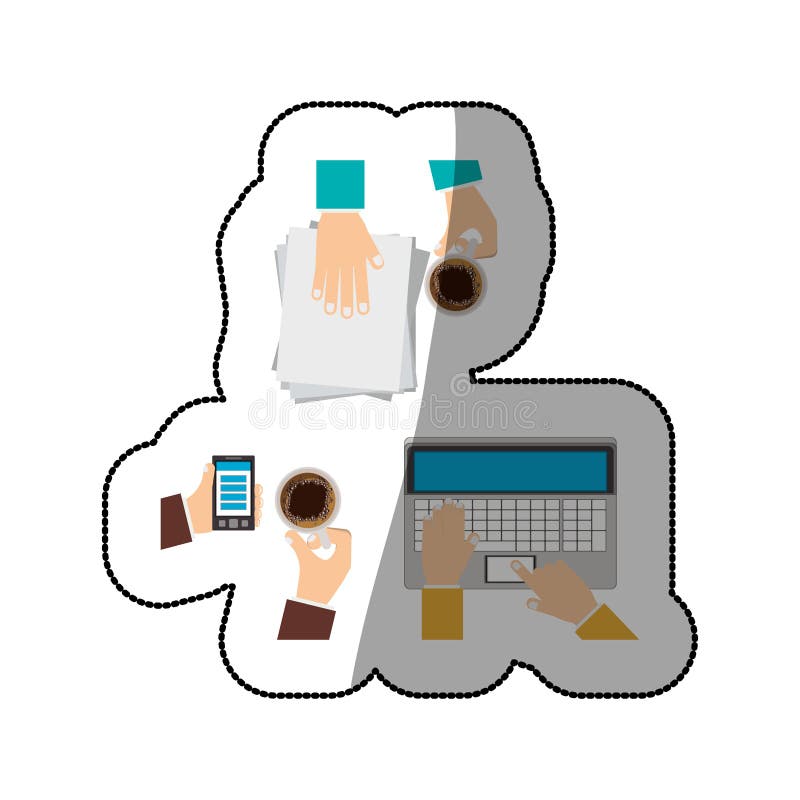 Work and Technology Concept Stock Vector - Illustration of interface ...