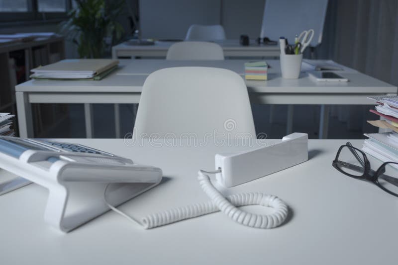 Work Telephone Call with Handset Off-hook Stock Image - Image of modern ...