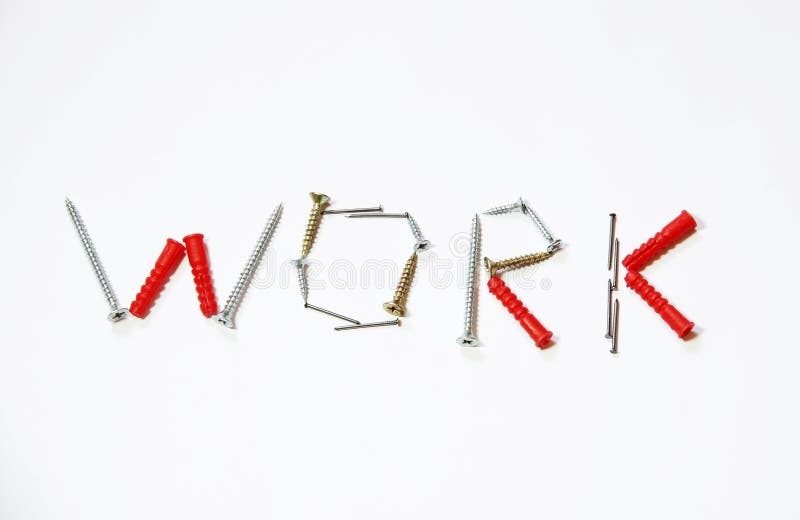 Work text typography stock photo. Image of white, write - 55201402