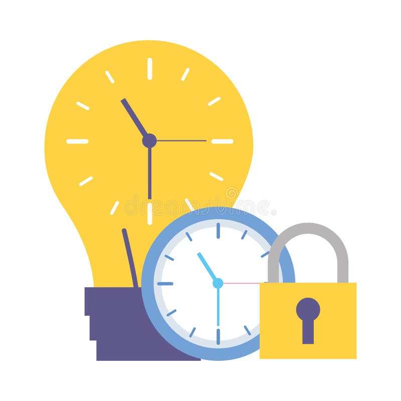 Work time clock creativity stock vector. Illustration of minute - 145258675