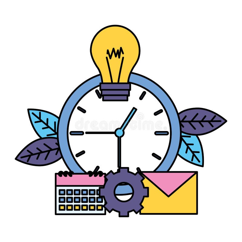 Work time clock stock illustration. Illustration of document - 145660567