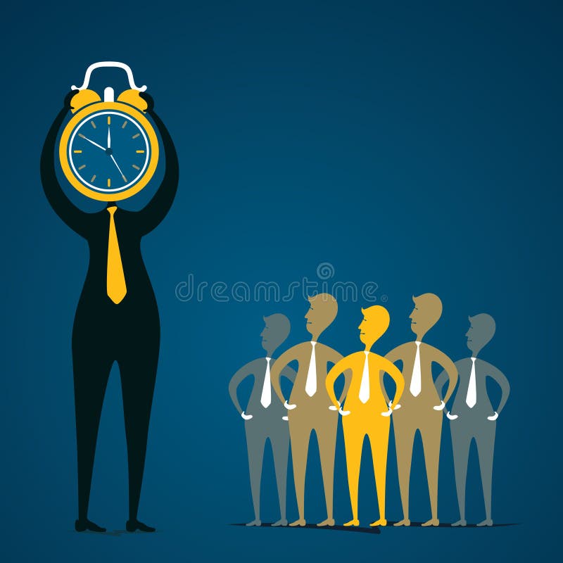 People work on time stock vector. Illustration of circle - 36143890