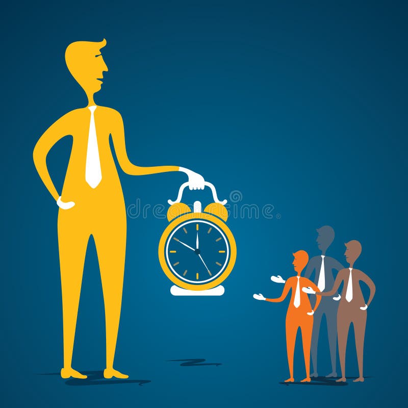Work on time concept stock vector. Illustration of human - 41672305