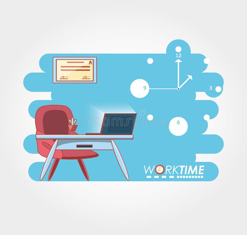 Work time elements icons stock vector. Illustration of element - 113242205