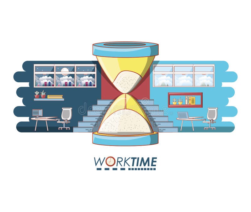 Work time elements icons stock vector. Illustration of deadline - 113333517