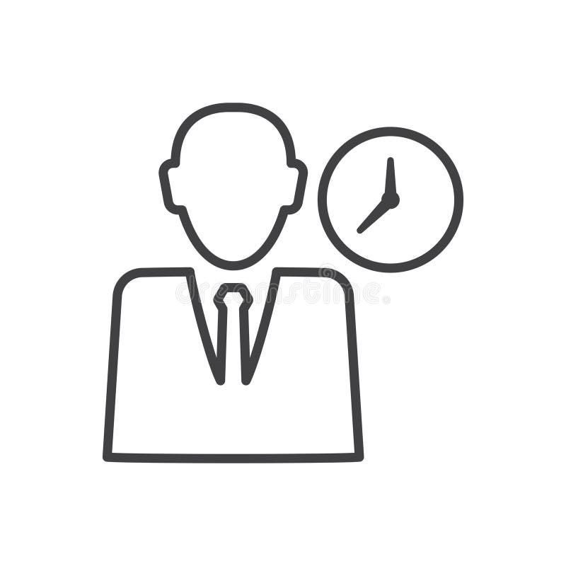 Work Time Icon stock vector. Illustration of deadline - 363986630