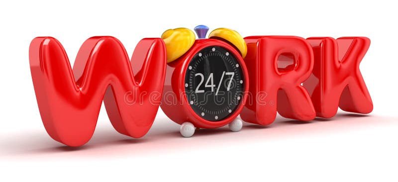 Work time stock illustration. Illustration of sign, business - 34291811