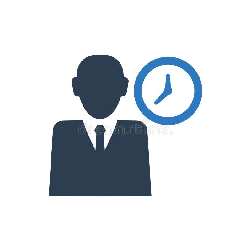 Office Time Management Icon Stock Vector - Illustration of vector ...