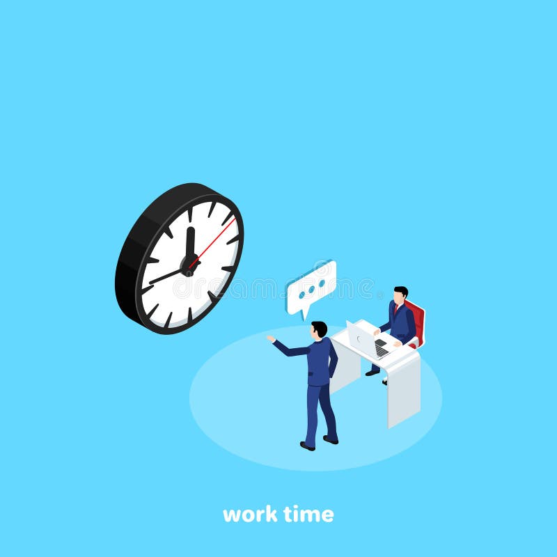 Work time 2 stock vector. Illustration of abstract, businessman - 185685143