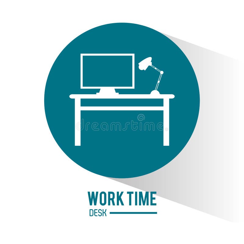 Work Time and Office Supplies Design Stock Vector - Illustration of ...