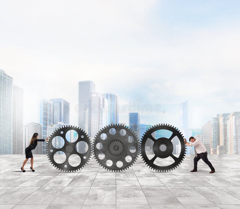449 People Gears Work Together Teamwork Success Stock Photos - Free ...