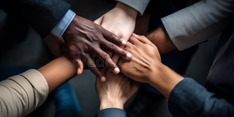 Work Together, Support Each Other, Diversity, Unity Concept with Many ...