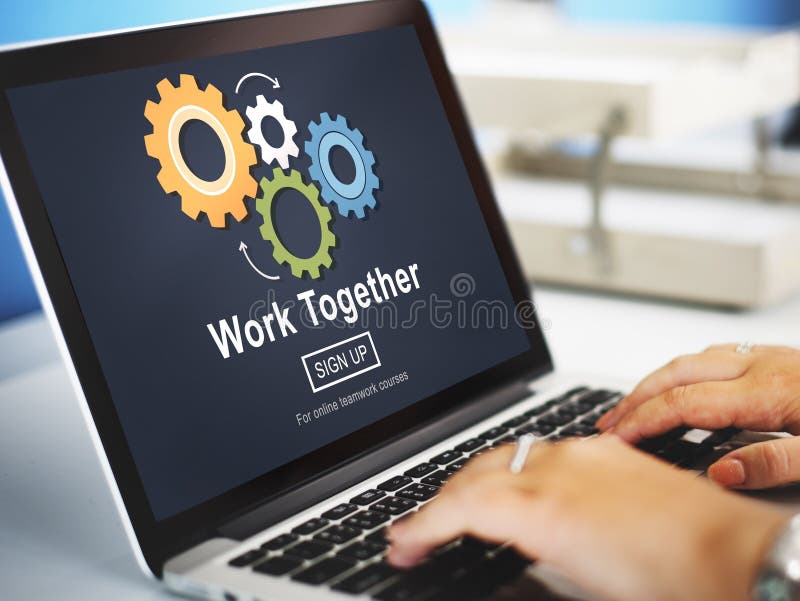 Work Together Teamwork Collaboration Union Unity Concept Stock Photo ...