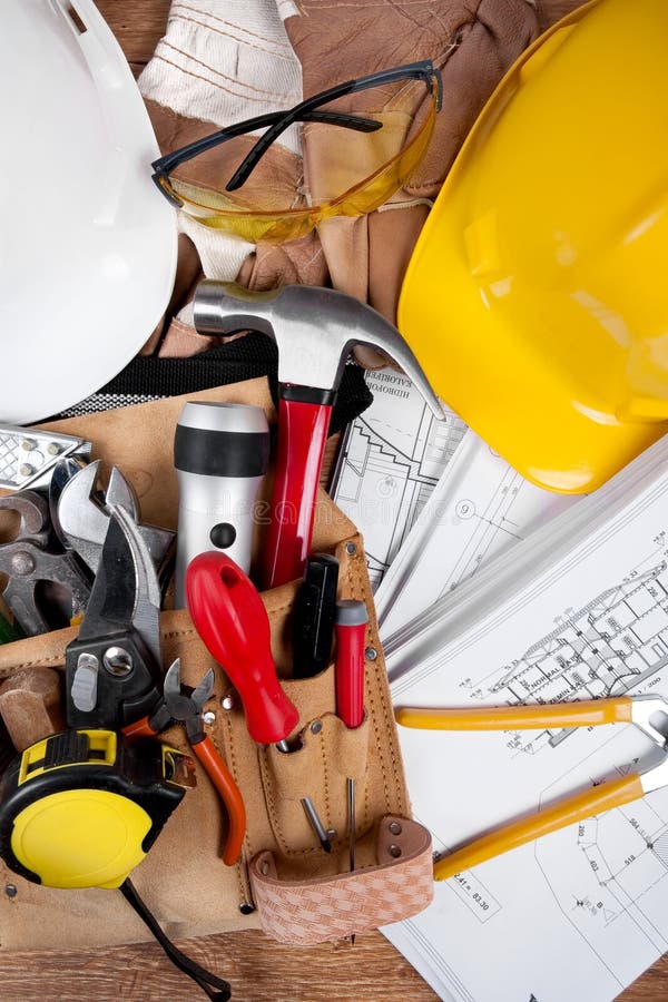 Work tool and Blue Print stock photo. Image of ancient - 13061564