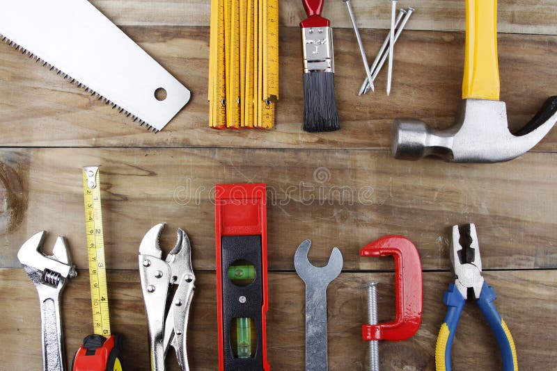 Work tools stock photo. Image of handyman, macro, level - 26957786
