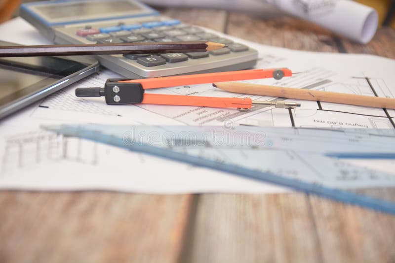 Work Tools for Architects Engineer on Project Design Costruction ...