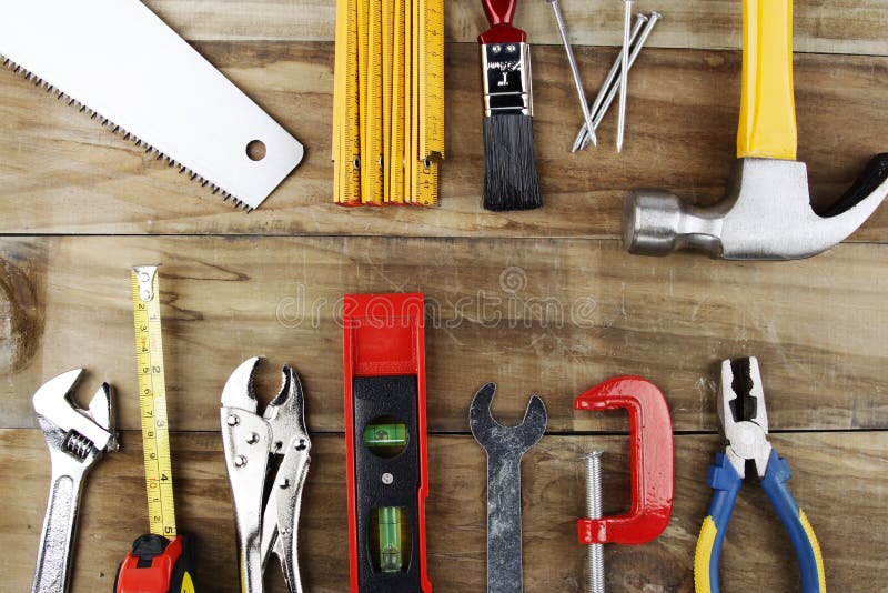 Work tools stock photo. Image of assorted, tools, level - 50673218