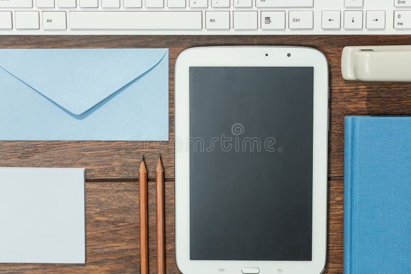 Work tools on desk stock photo. Image of empty, organized - 56547386
