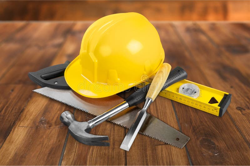 Work Tools stock photo. Image of tools, work, white, helmet - 59746376