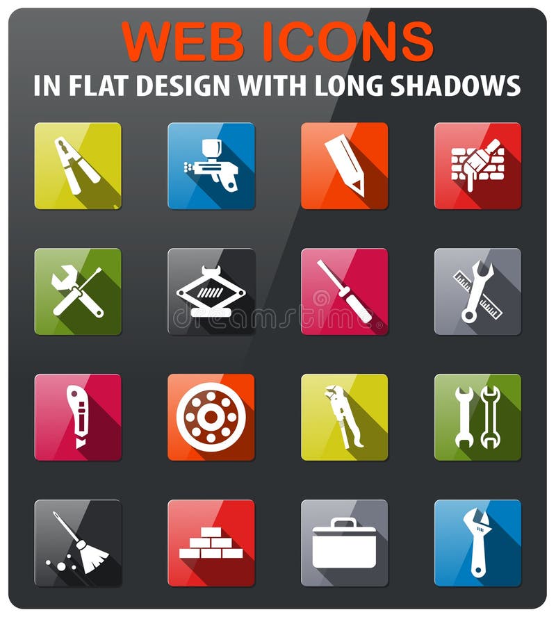 Work tools icon set stock illustration. Illustration of icon - 88450842