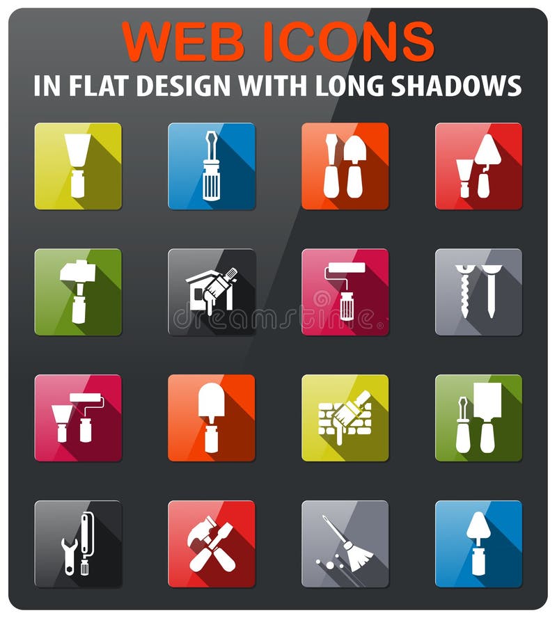 Work tools icon set stock illustration. Illustration of pallet - 88457650