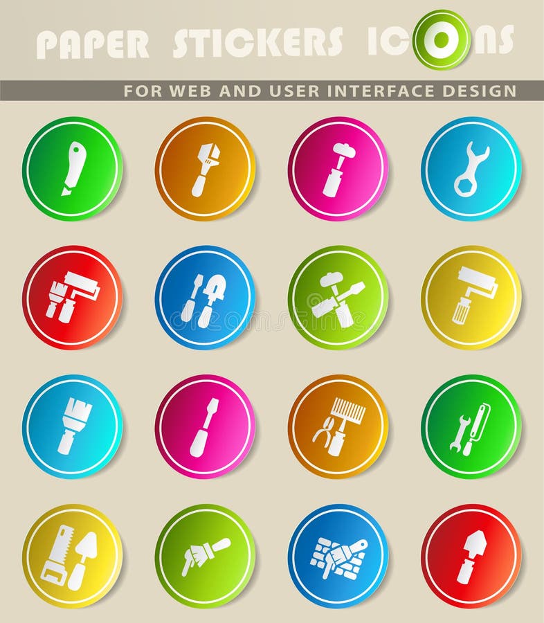 Work tools icon set stock illustration. Illustration of screwdriver ...